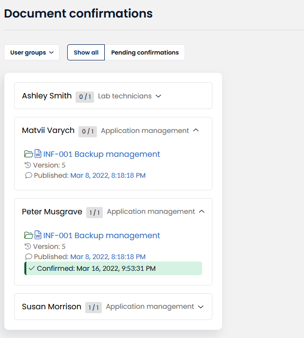 Document Modifications